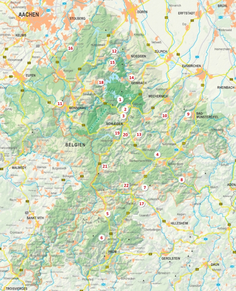 Übersicht und Empfehlungen | Trekking Eifel